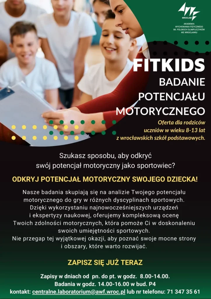 FitKids - badanie potencjału motorycznego - Centralne Laboratorium AWF ...